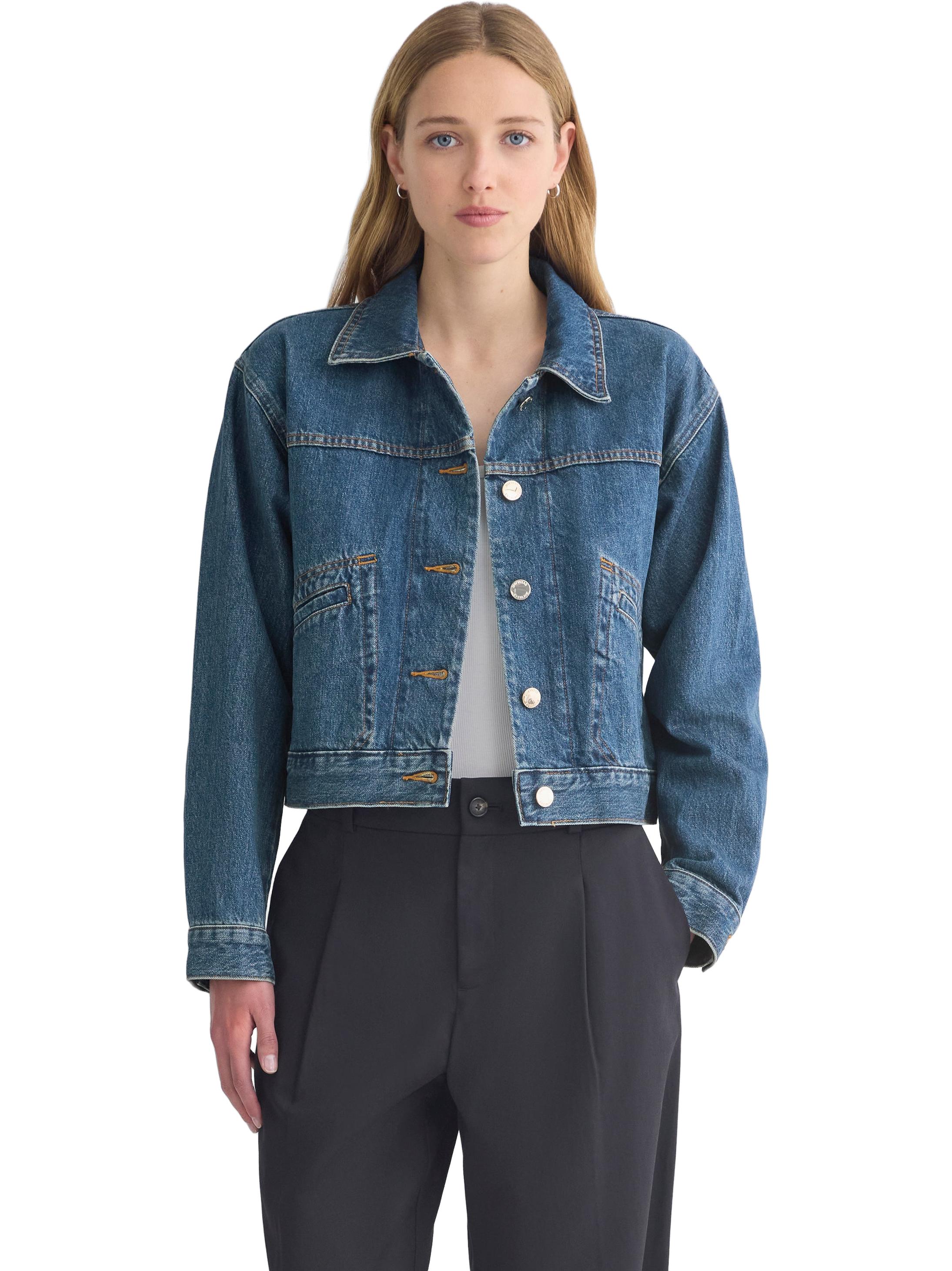 EVERLANE Everlane Cropped Denim Trucker Jacket